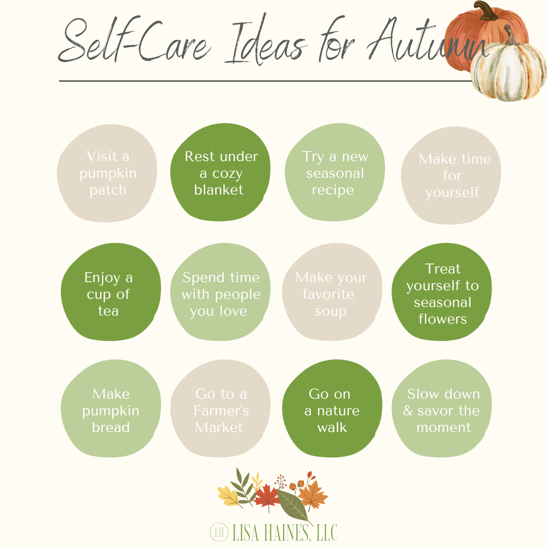 Self Care Ideas For Autumn - Lisa Haines LLC