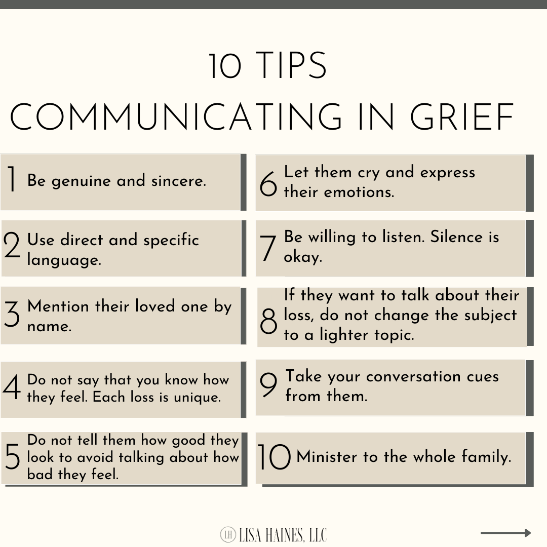 Communicating In Grief - Lisa Haines LLC
